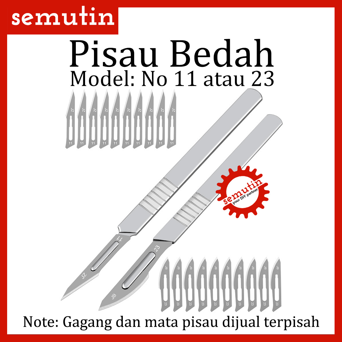 Pisau Bedah no 11 23 / Mata Gagang Surgical Blade Operasi | Lazada ...
