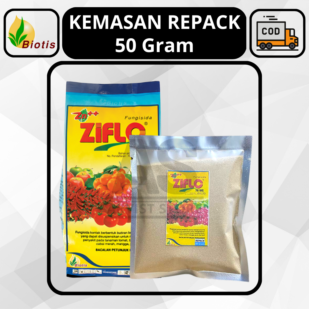 Fungisida ZIFLO 76WG Bahan Aktif Ziram 76% Kemasan Repack 50 Gram | Lazada Indonesia