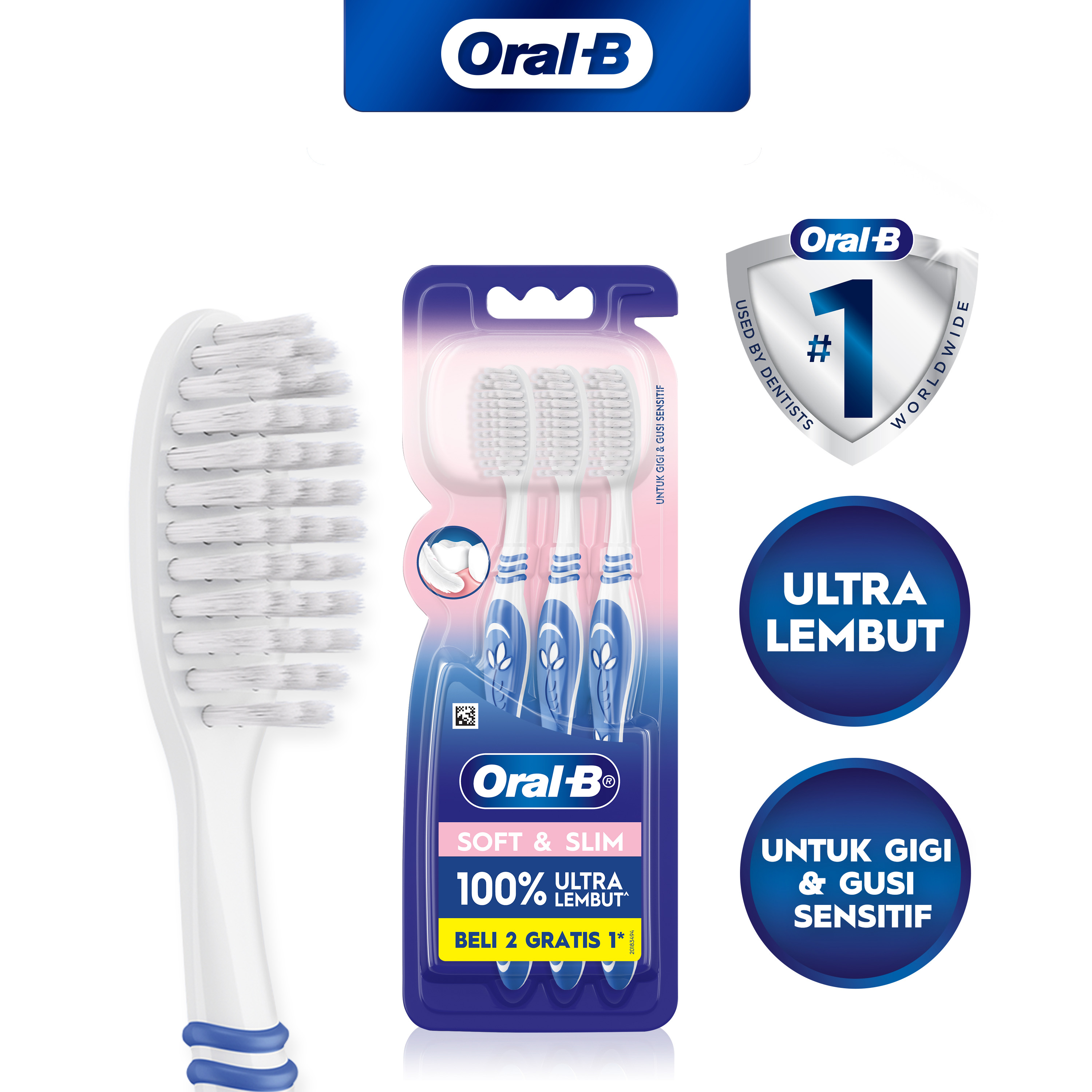 Oral-B Soft and Slim 3s Sikat Gigi Sensitif - Oral-B Sensitive ...