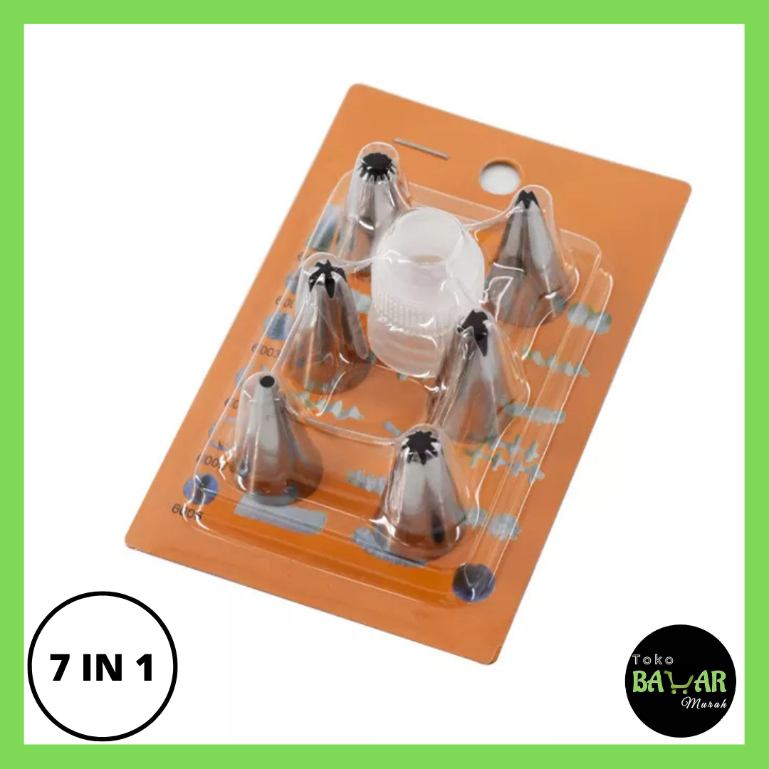 Spuit Set 7 IN 1 / Spuit Set Cake Decorating 7 Pcs / Spuit Icing ...