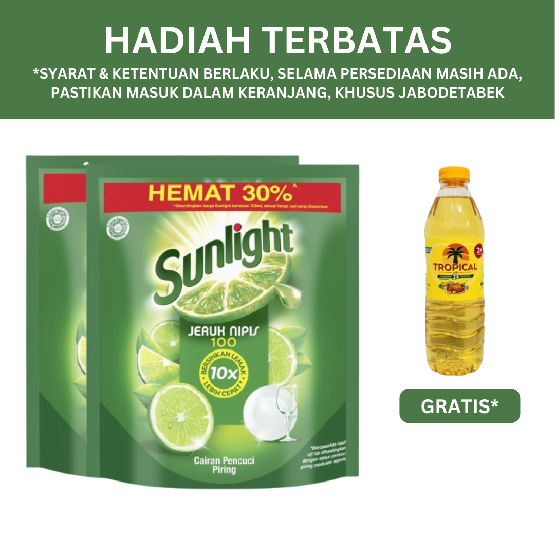 Sunlight Sabun Cuci Piring Cair Refill Jeruk Nipis 910 mL | Lazada ...