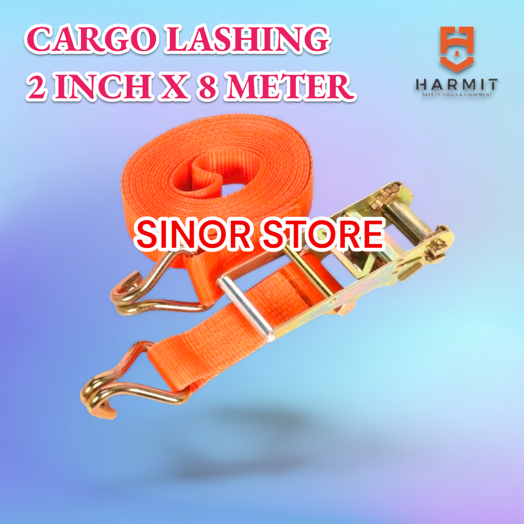 Rachet Tie Down Cargo Lashing Belt 2 Inch x 8 Meter HARMIT | Lazada ...