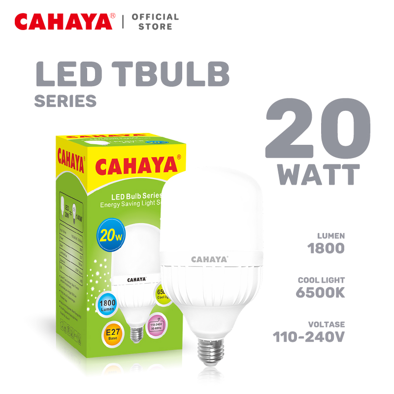 CAHAYA - Lampu LED Tbulb 6/10/16/20/30/40/50 Watt Cahaya Putih | Lazada ...
