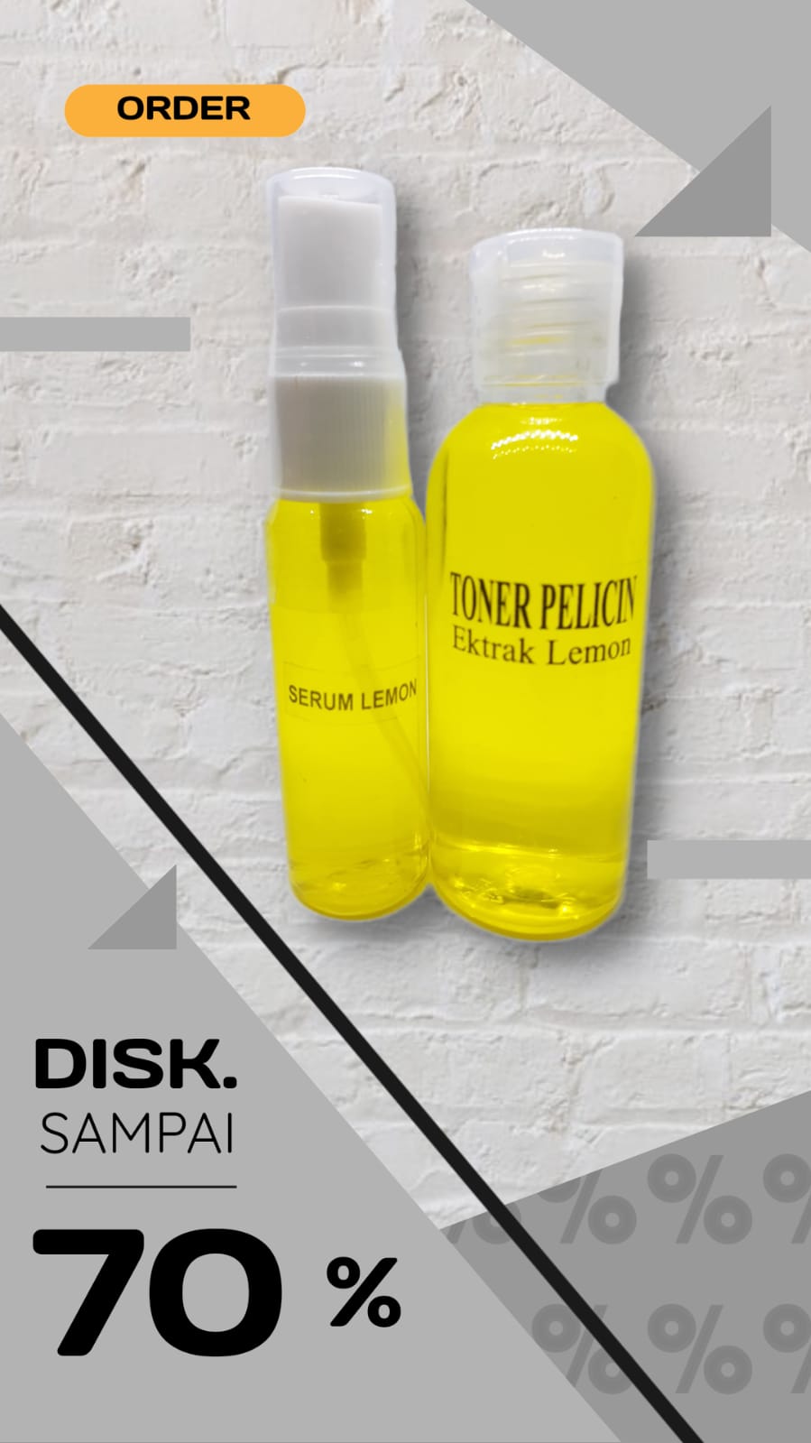 FARMA 2 IN 1 TONER PELICIN EKSTRAK LEMON 60ML ,SERUM LEMON GLOWING WITH ...