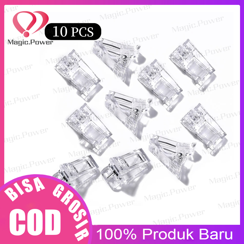 Penjepit kuku Nail Extension klip / Clip Polygel Nail Tips Extension ...