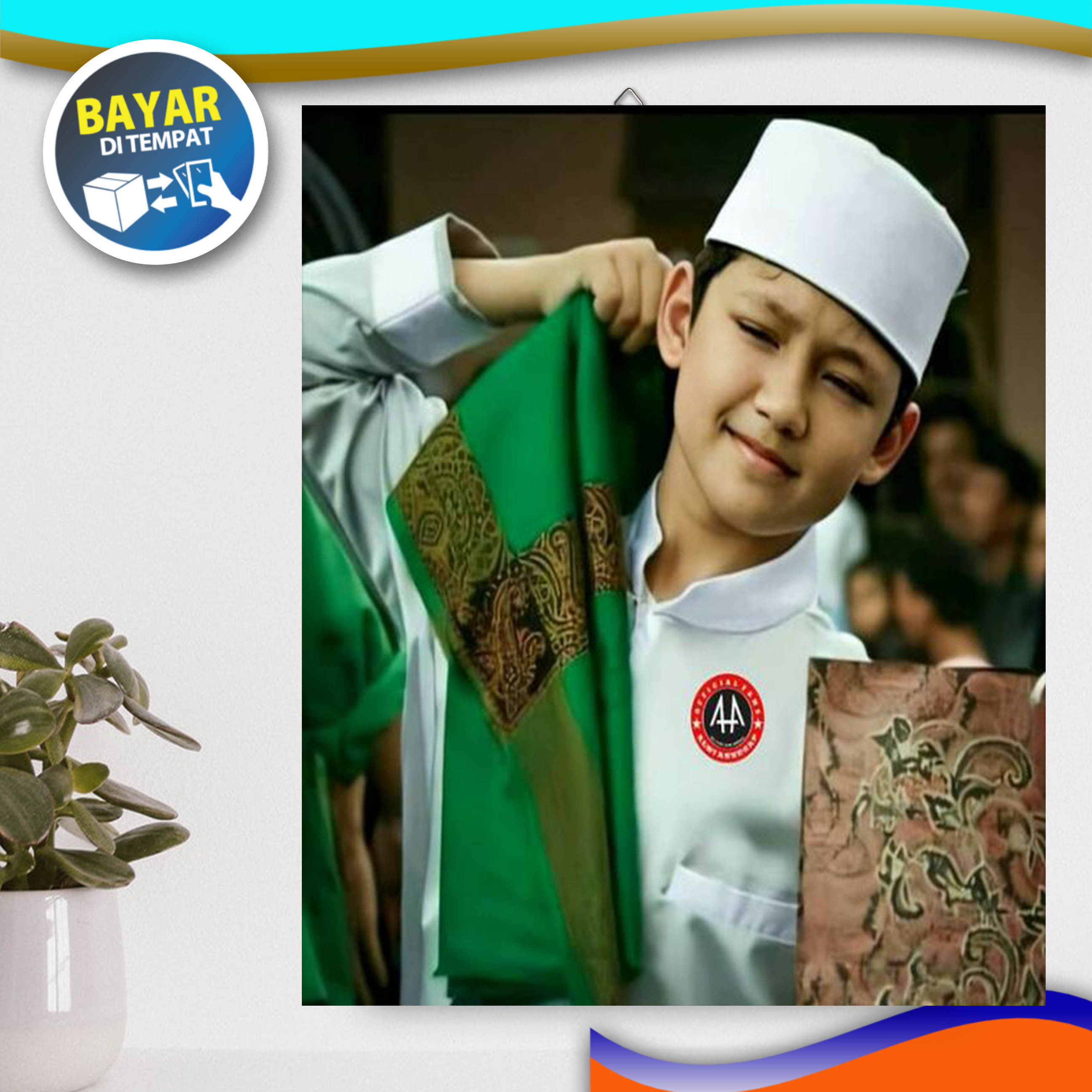 HIASAN DINDING TEMA HABIB ALWI ASSEGAF / POSTER PEMERAN RADEN KIAN SANTANG / POSTER KAYU / WALL ...