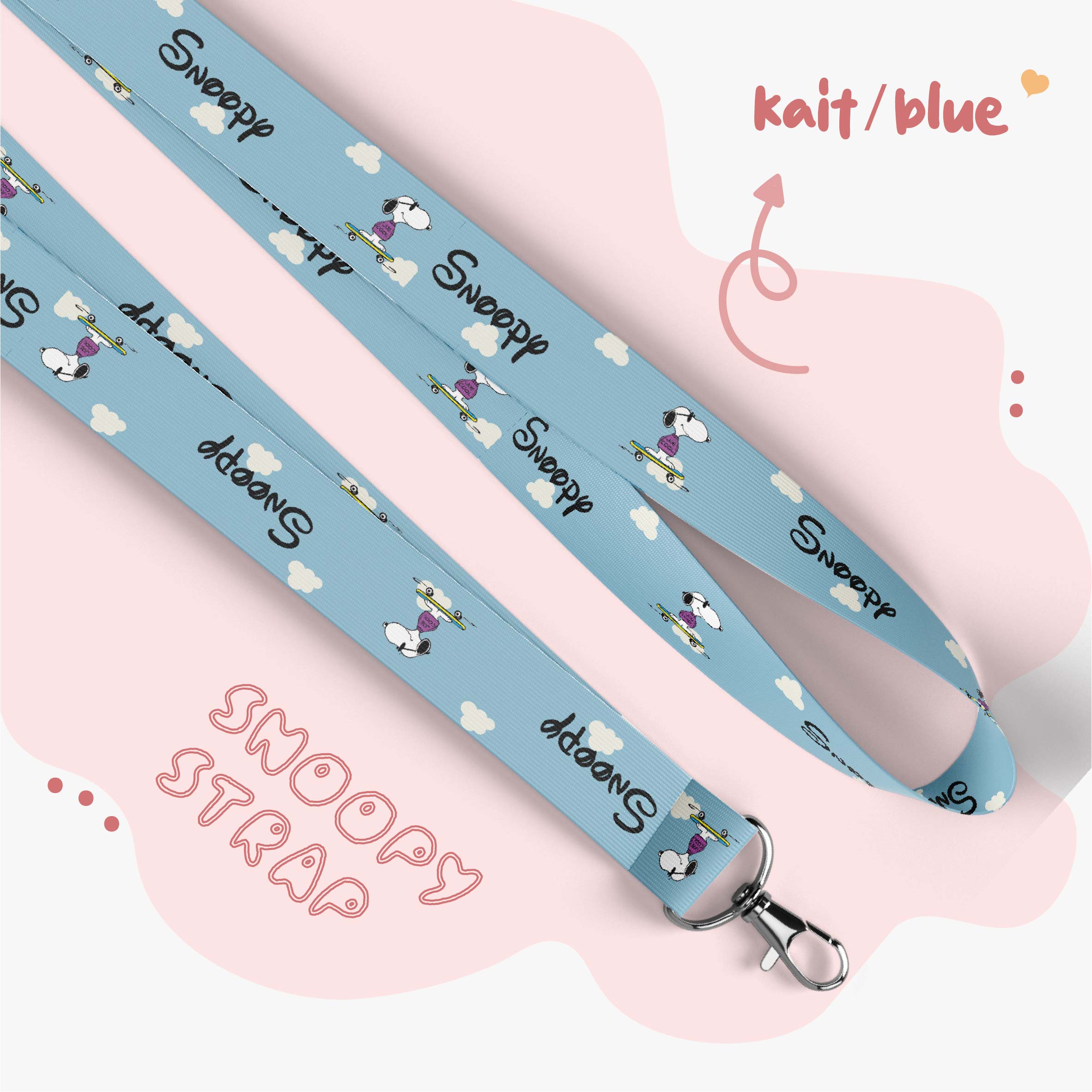 Lanyard Snoopy/Strap gantungan ID Card custom kartun tali gantungan ...