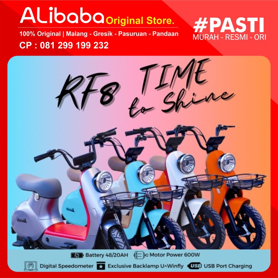 Sepeda Motor Listrik UWINFLY REDFISH 8 / RF8 / RF 8 Electric E Bike | Lazada Indonesia