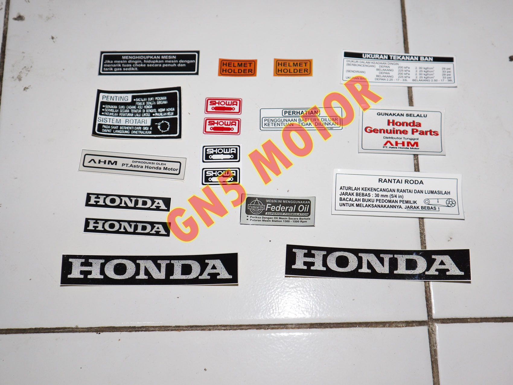 STIKER PELENGKAP / STICKER DETAILING HONDA SUPRA X 125 LAMA / KARISMA D ...