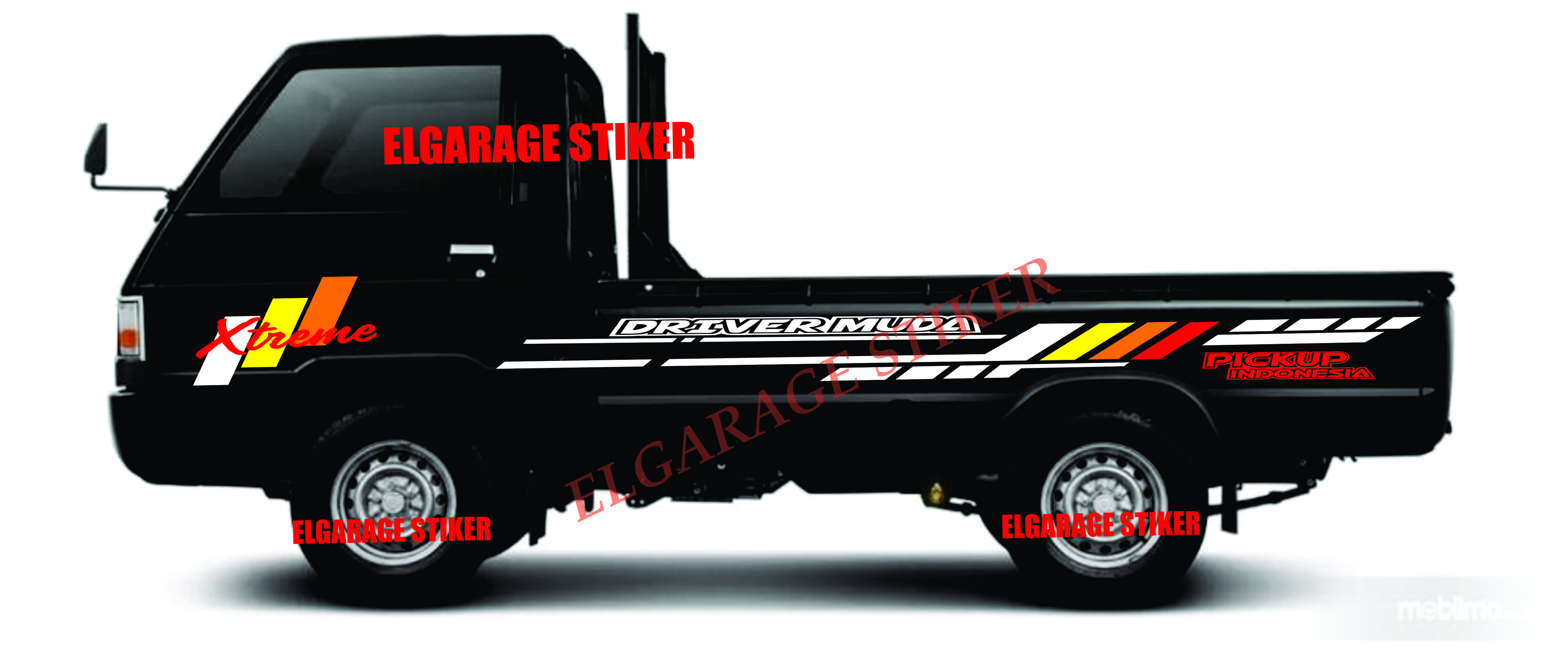 Stiker mobil mitubishi l300 stiker body samping pick up l300 cutting ...