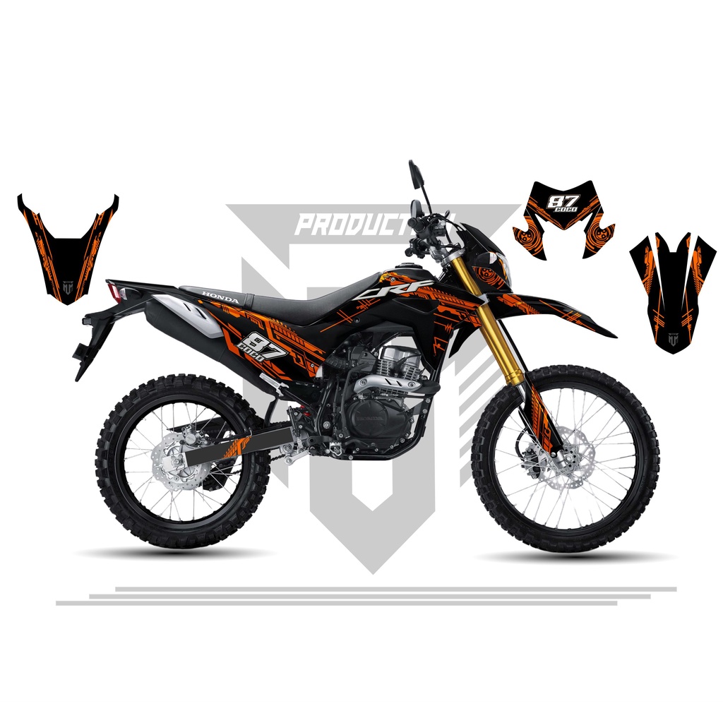 DECAL CRF 150 L FULL BODY DESAIN TEKNO DECAL CRF HOLOGRAM DECAL CRF ...