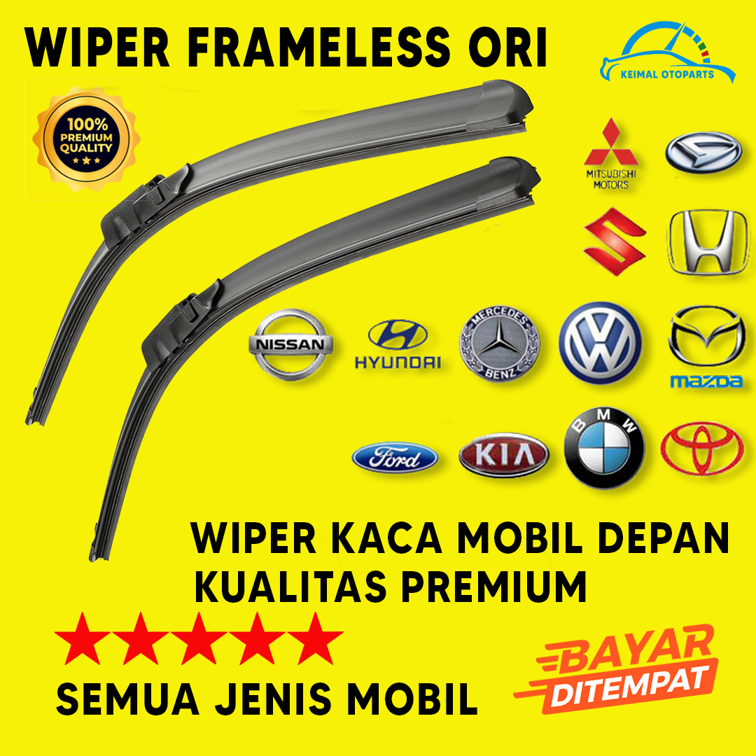 Wiper Frameless Mobil 1 Set Kiri dan Kanan / Karet Wiper Mobil ...