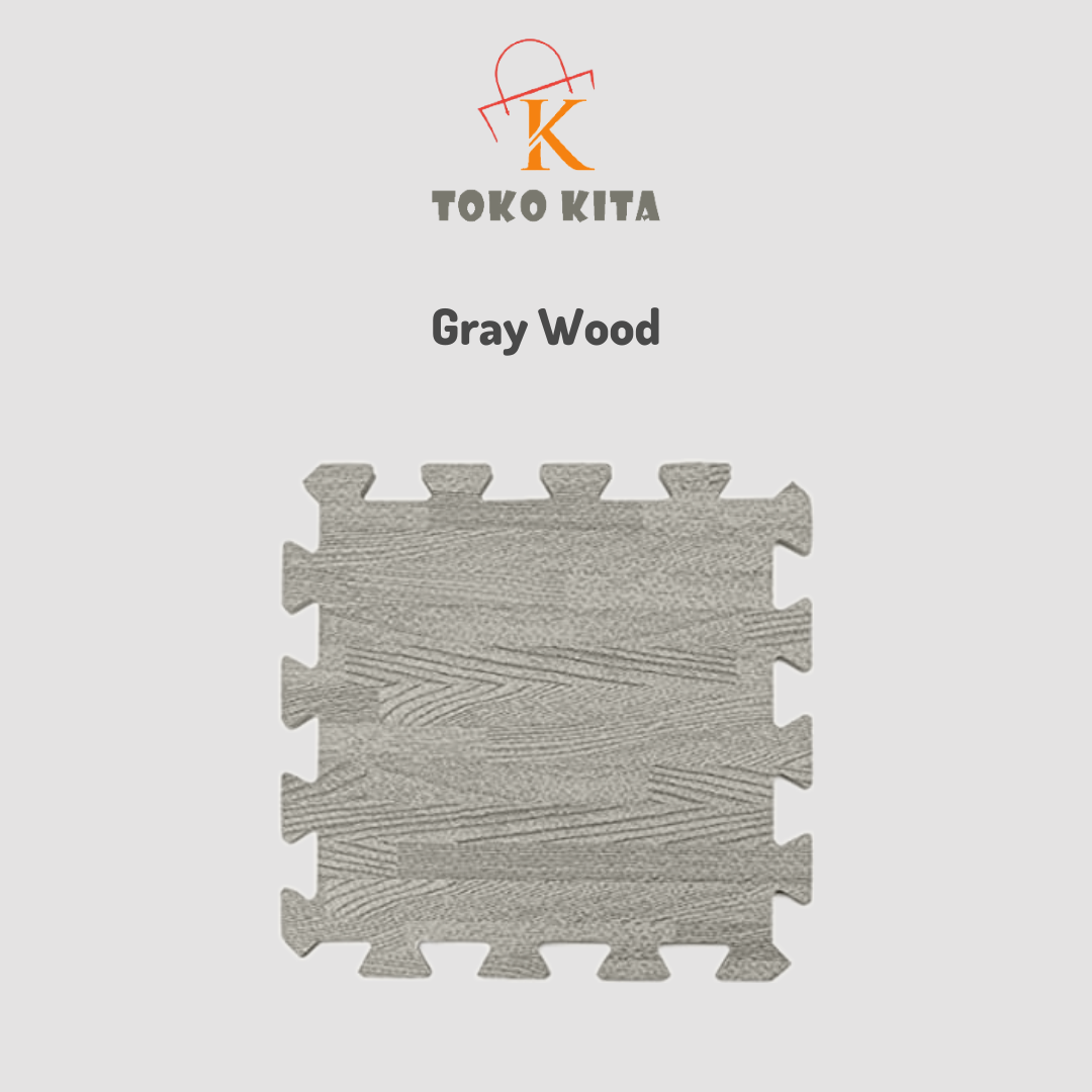 Puzzle Alas Lantai Evamat Wood / Karpet Eva Puzzle Motif Kayu 30x30 ...