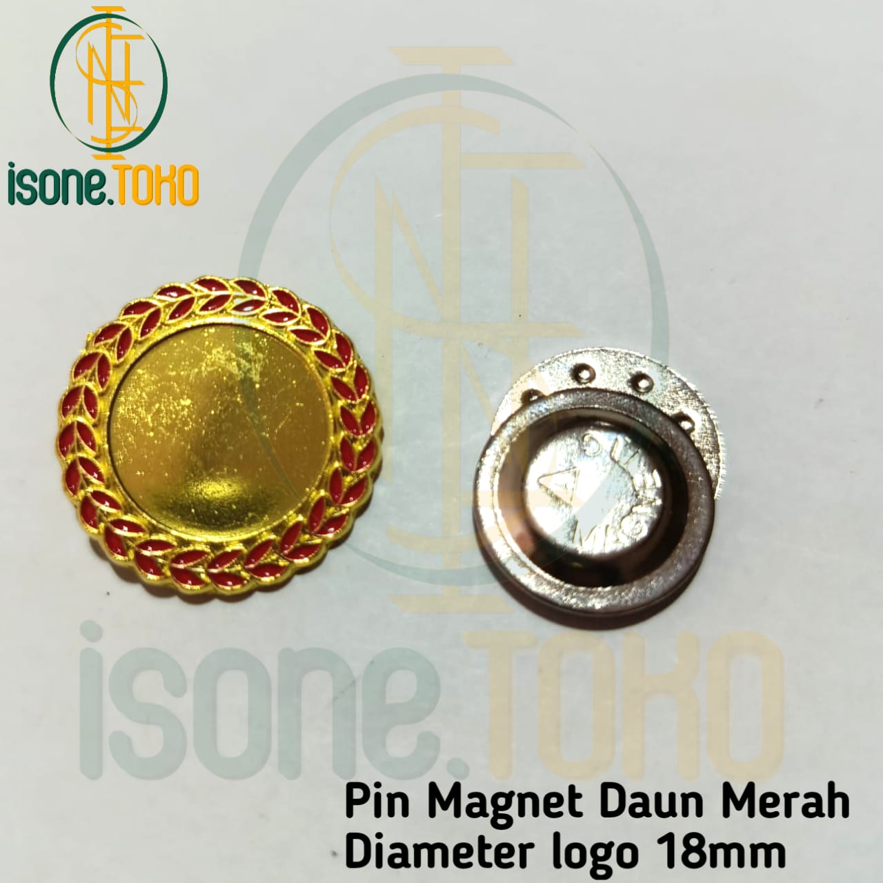 Pin Lingkaran Daun Merah Pin Kegiatan Organisasi Pin Peniti Magnet ...