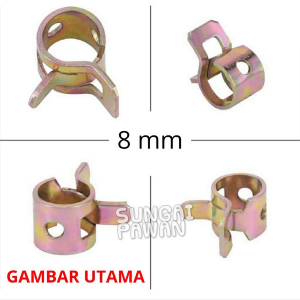 Klem selang jepit micro hose clamp 8 mm sampai 10 mm model pegas bensin ...