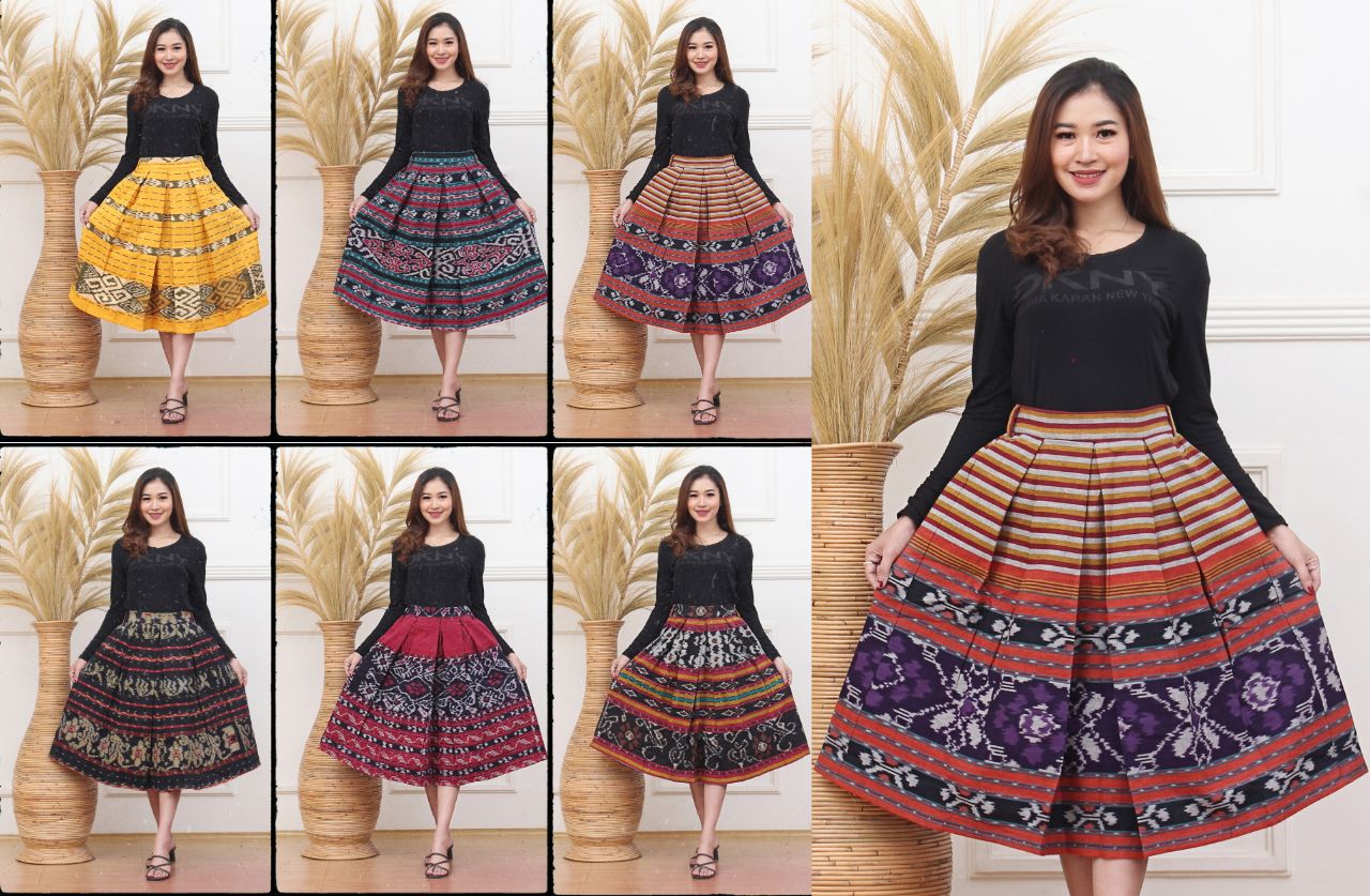 ROK TENUN ATBM V-THREE FASHION-ORIGINAL ROK TENUN PINGGANG ELASTIS-rok ...