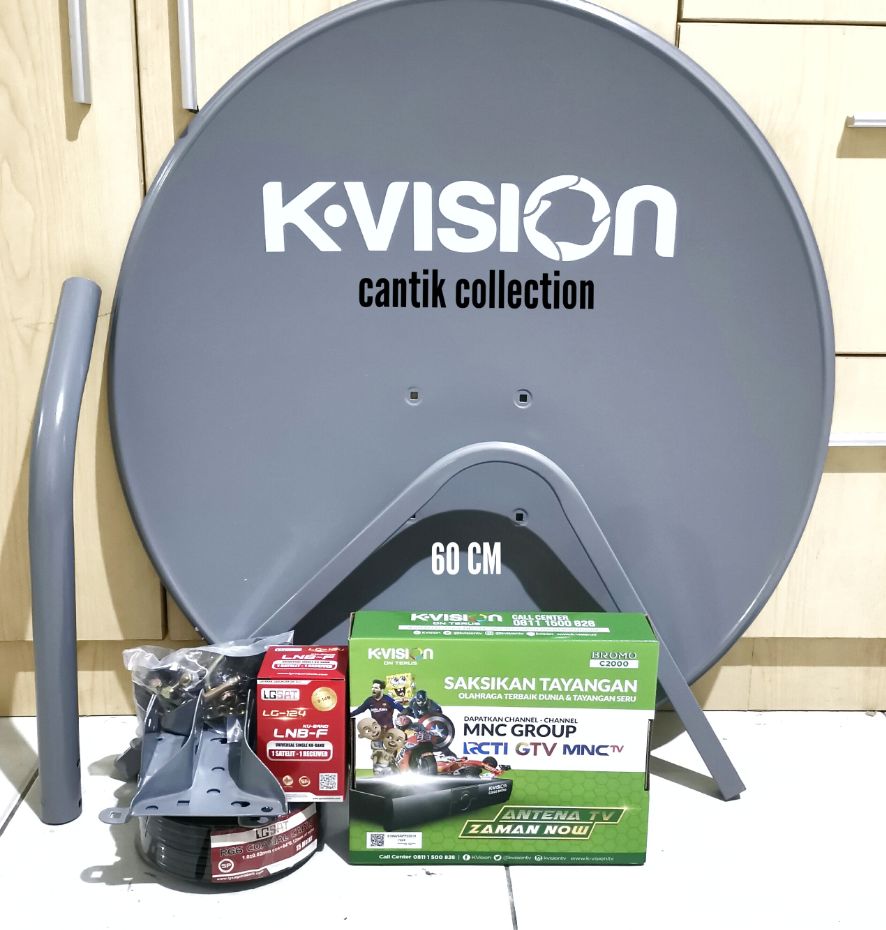 Parabola Mini Full Set Kvision 60 Cm Paket Receiver Kvision Bromo ...