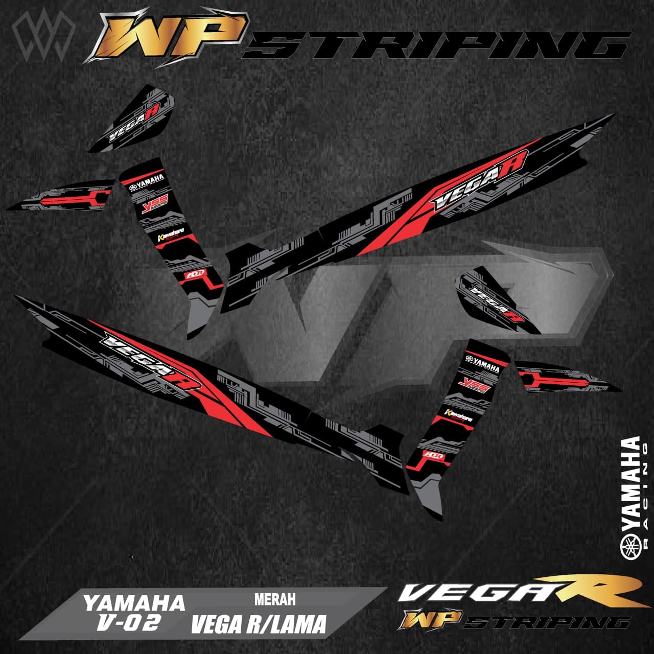 STIKER STRIPING MOTOR VEGA R LAMA - STRIPING STICKER VARIASI LIS ...