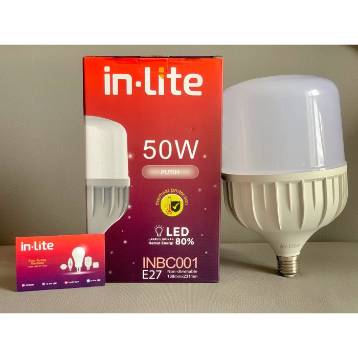 LAMPU LED BULB CAPSULE INLITE 50W 50 WATT - INBC001 | Lazada Indonesia