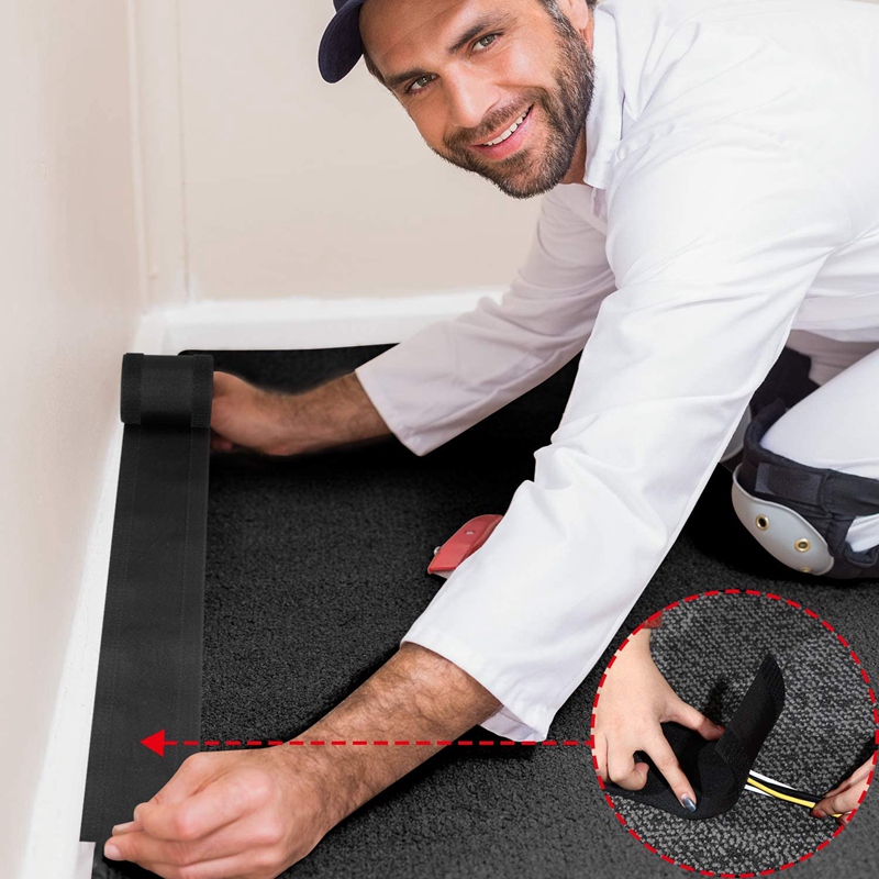 2 Pack Cable Grip Strip Floor Cable Cover Protect Cords Cable Protector ...