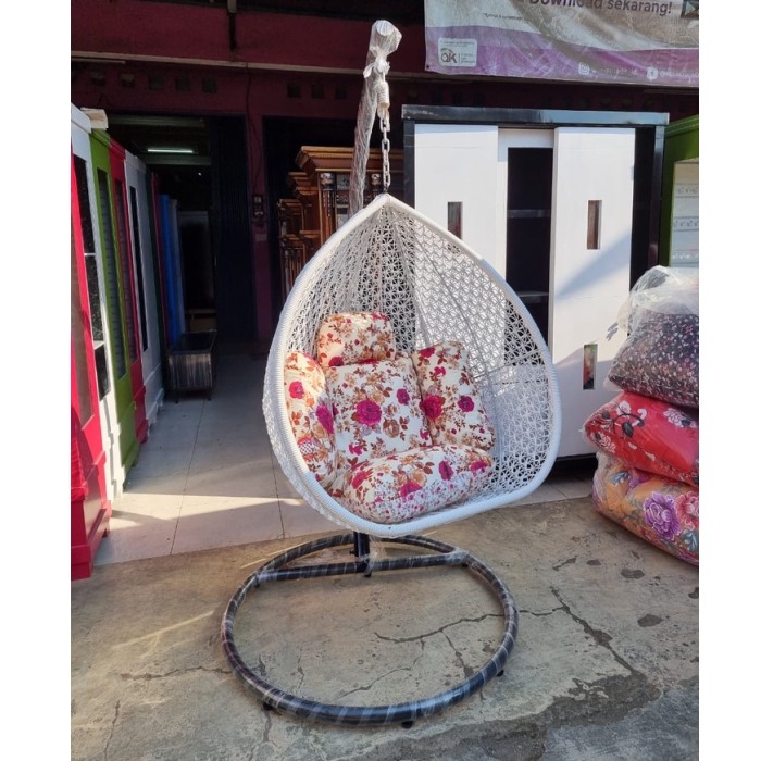 Kursi Gantung Rotan Sintetis Ayunan Rotan Kursi Taman Lazada