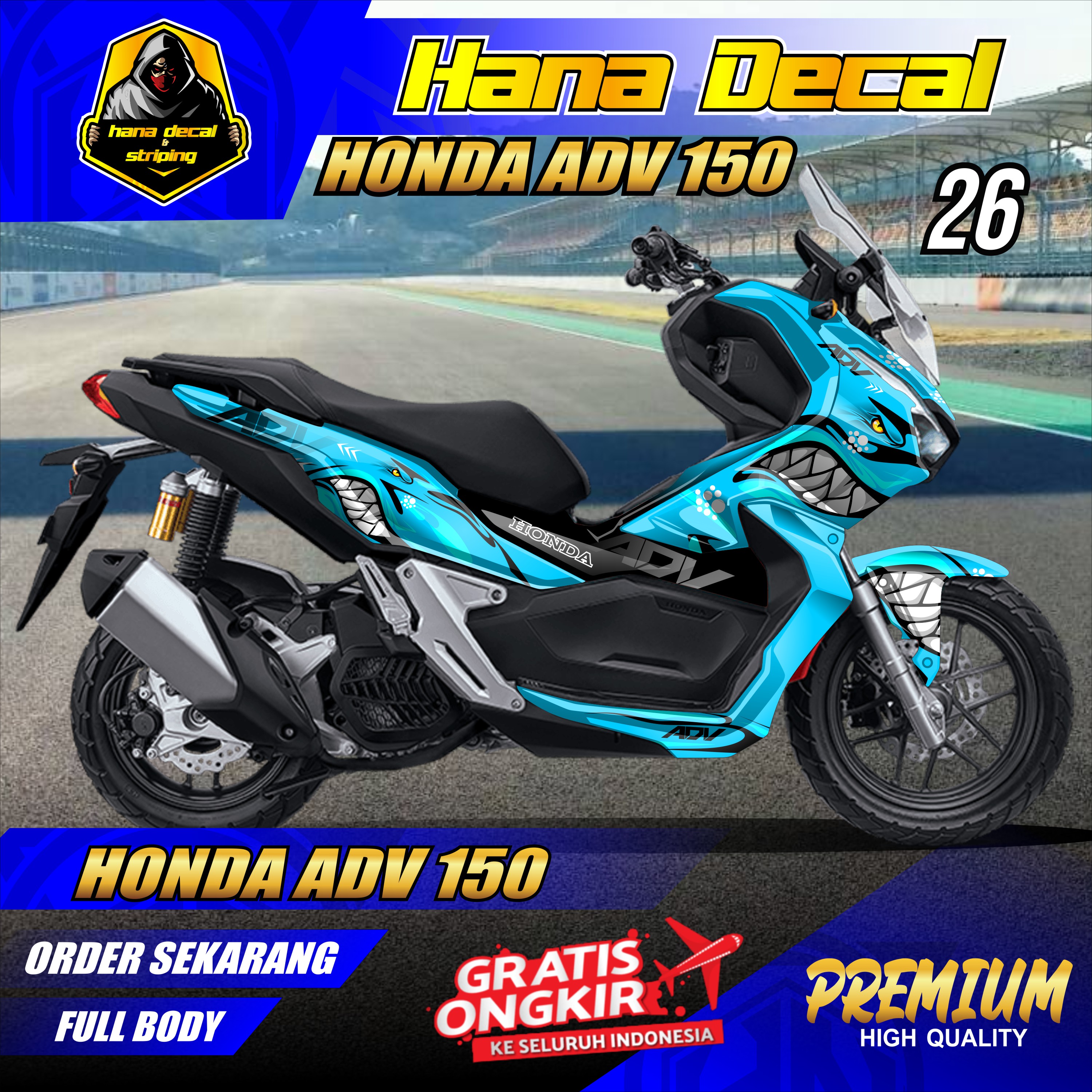 decal sticker honda adv 150 dekal stiker striping adv full body CUSTOM ...