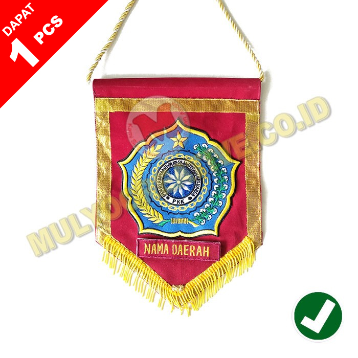 Bendera Vandel Logo Bordir - Bendera Vandel Custom Logo PKK Murah /1Pcs ...