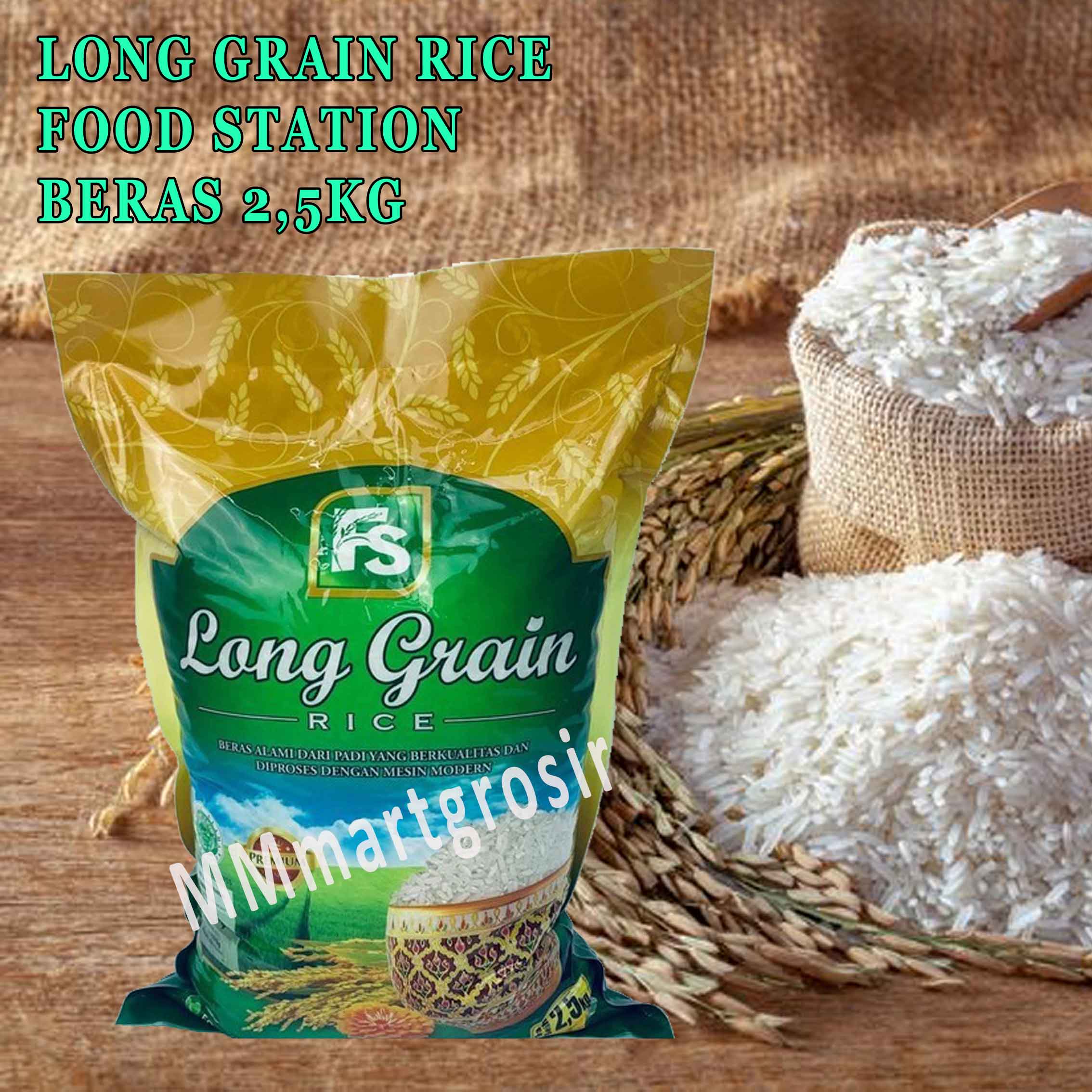 BERAS LONG GRAIN RICE FOOD STATION 2,5KG | Lazada Indonesia