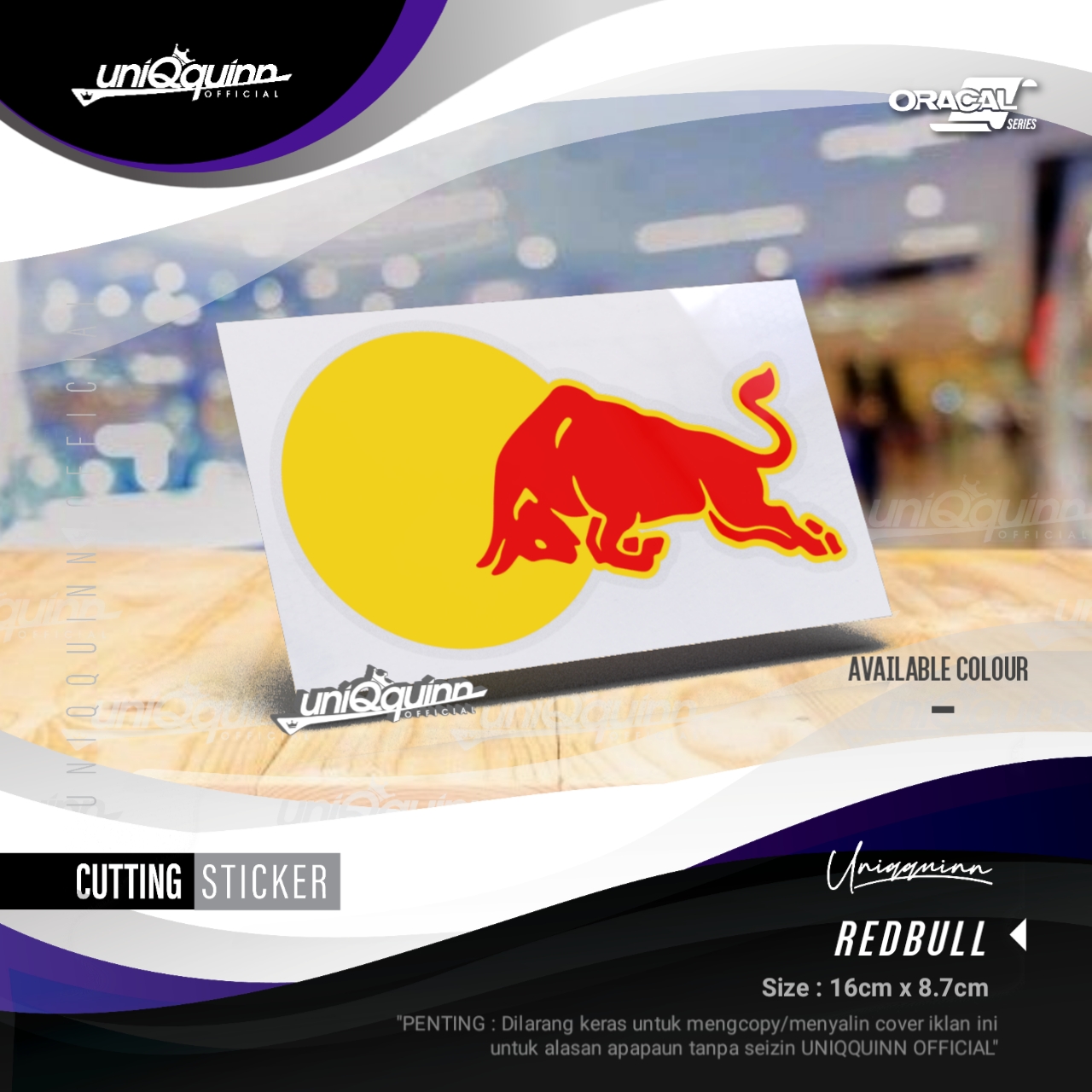 UQ Stiker Red Bull Logo Besar 2 Warna | Cutting Sticker | Sticker Motor ...