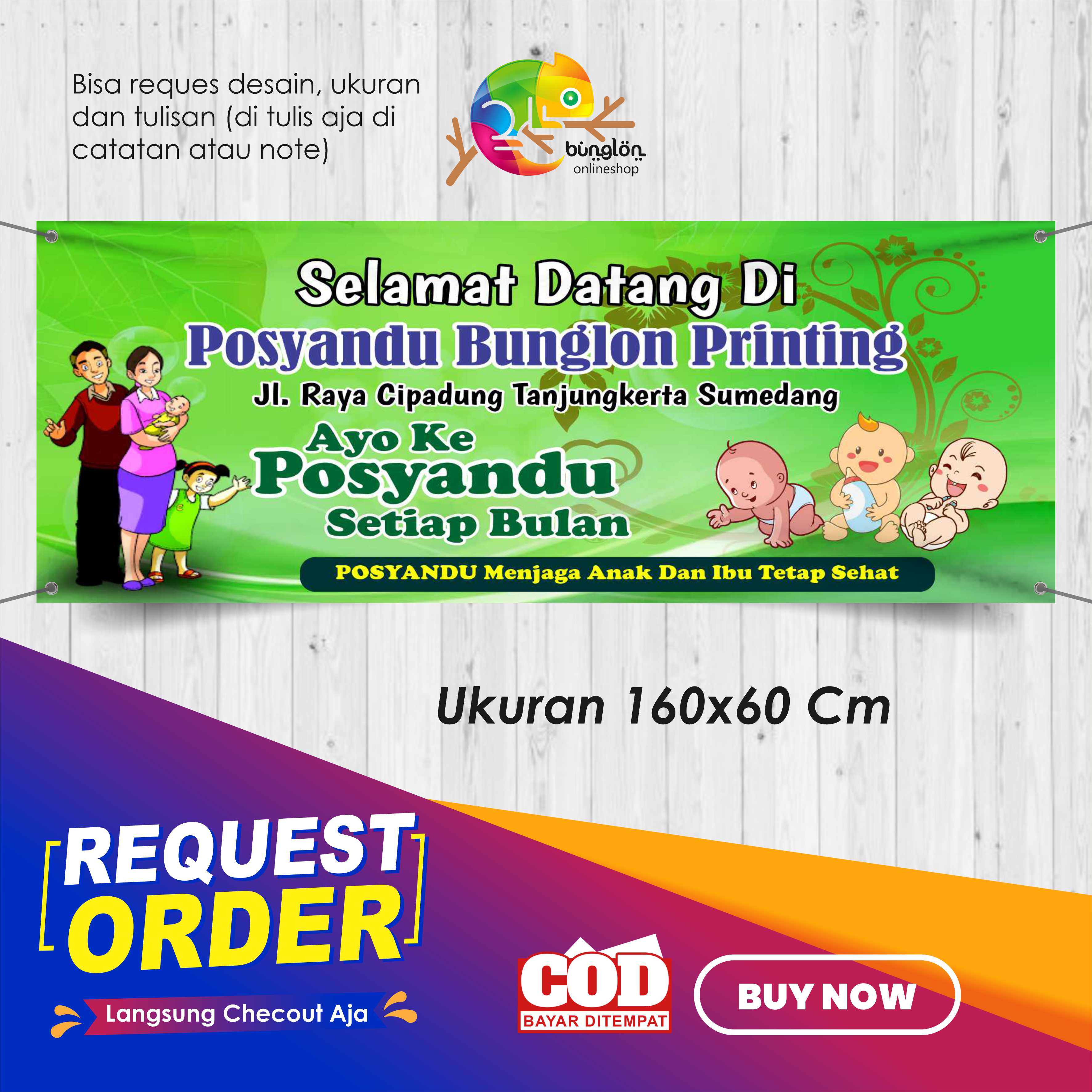 Spanduk Banner 160x60 Posyandu Hijau Custom | Lazada Indonesia