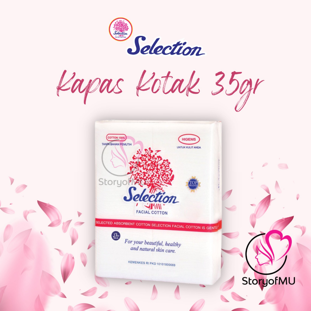 Kapas Selection Facial Cotton Kapas Wajah Kecantikan Kotak Lapis Tebal ...