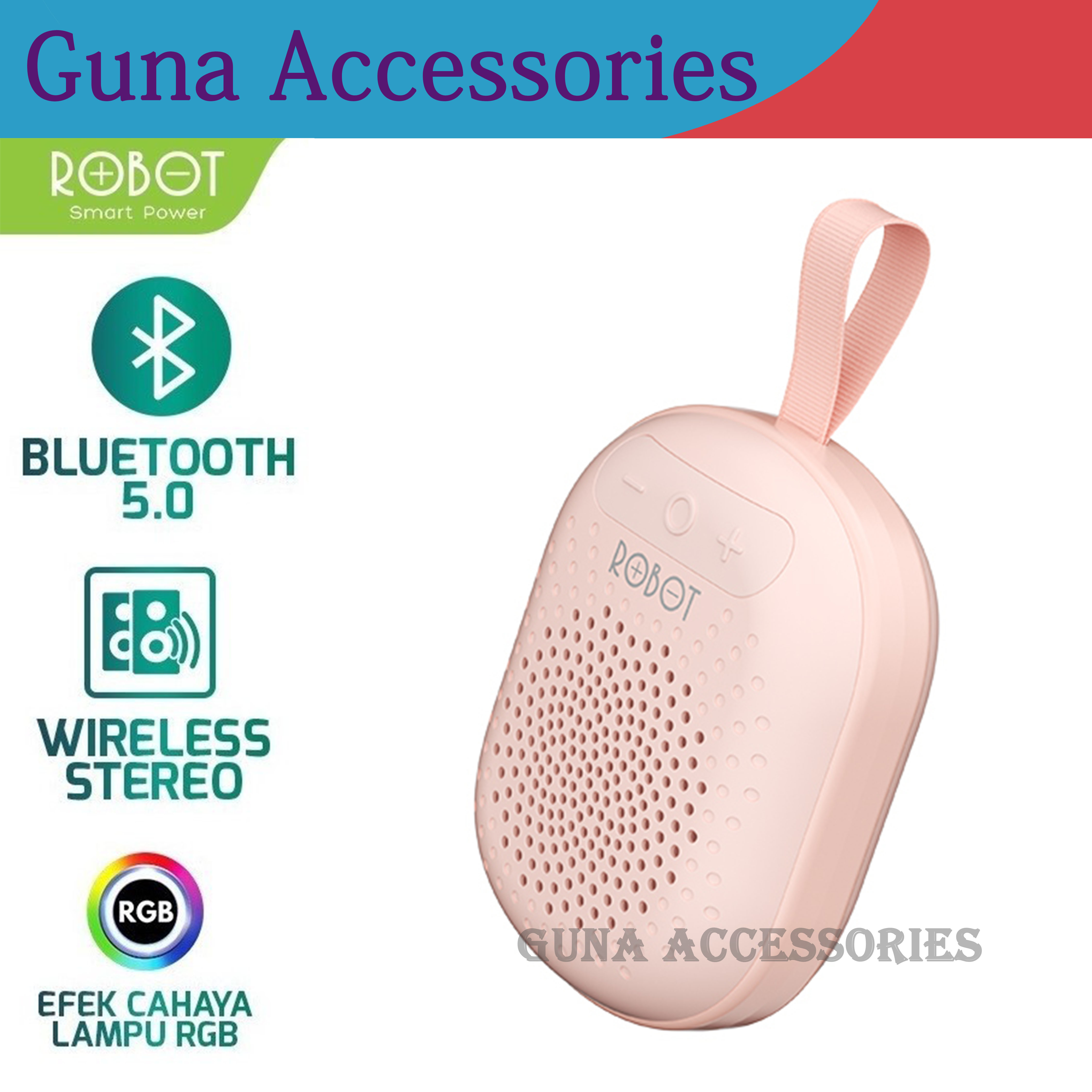 Robot RB20 Speaker Bluetooth 5.1 Speaker Portable TWS With RGB TF Card ...