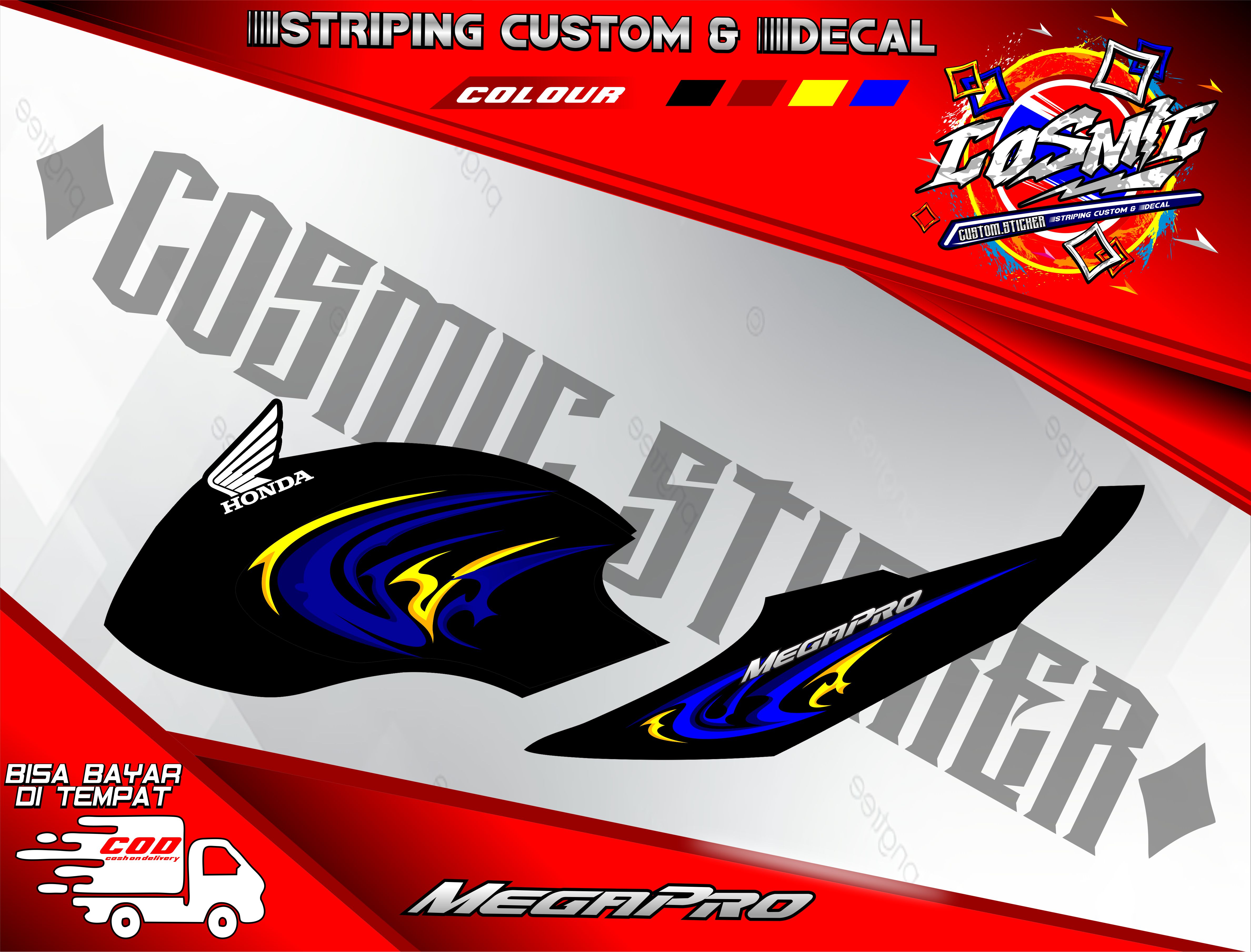 STIKER MEGAPRO STRIPING DECAL VARIASI STICKER MP PRIMUS 39 | Lazada ...
