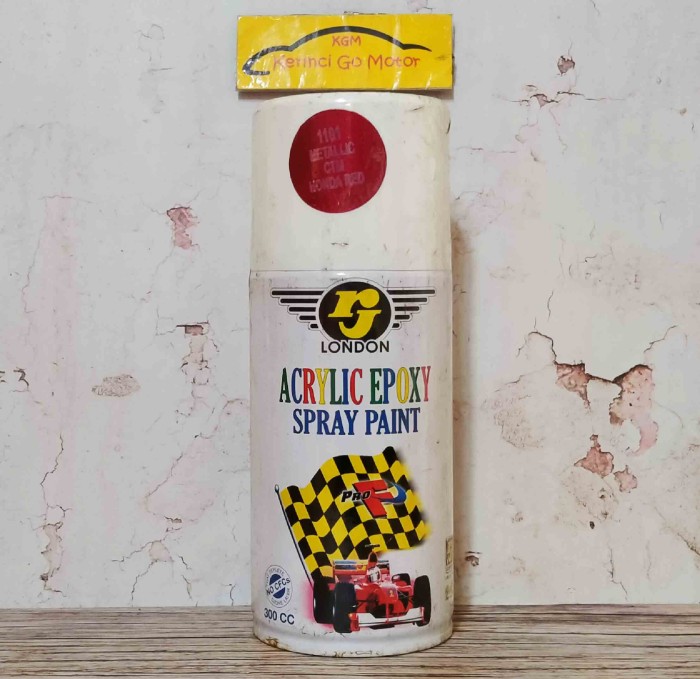 RJ LONDON SPRAY PAINT CAT SEMPROT CTM HONDA RED BM3-B1101 300cc ...