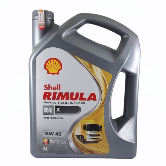 Oli Mesin Diesel Shell RIMULA R4 X SAE 15W-40 API CI-4 CH-4 SL 5 Liter ...