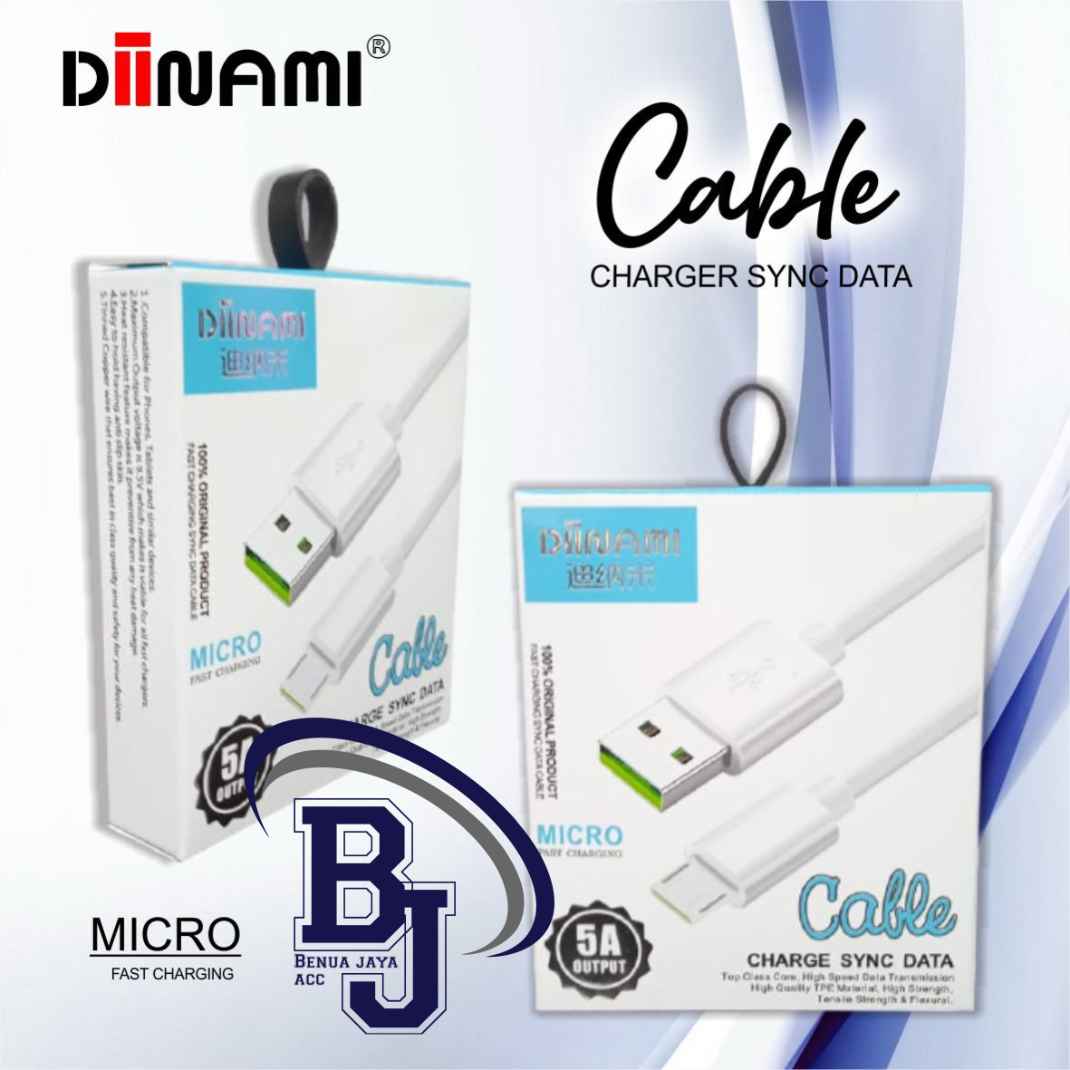 BJA Cable 5A kabel data super Fast charging MICRO TIPE C QUICK Charging ...