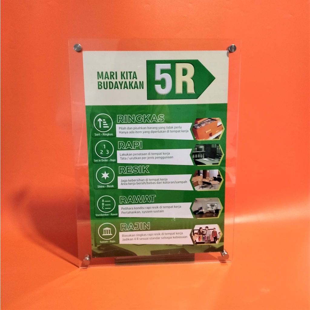 Poster Akrilik Edukasi - Mari Kita Budayakan 5R | Lazada Indonesia