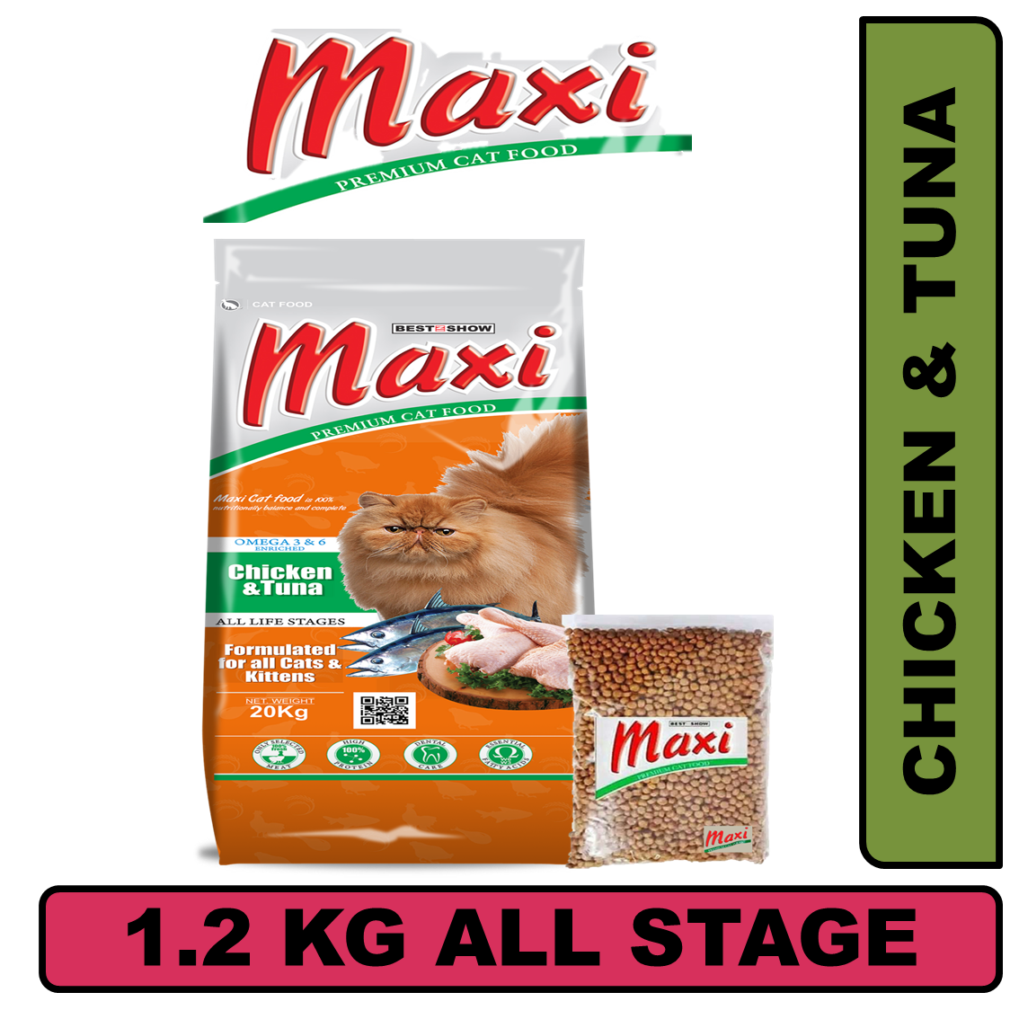 MAXI CAT FOOD All Stage Makanan Kucing MAXI kemasan Repack | Lazada ...