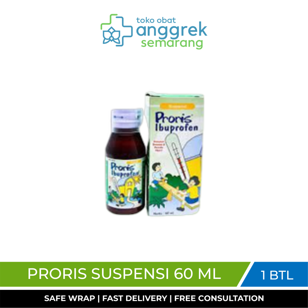 PRORIS SUSPENSI SYRUP 60 ML/ HIJAU/MENURUNKAN DEMAM / SAKIT GIGI ANAK ...