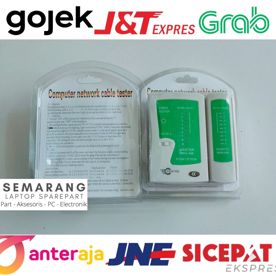 LAN TESTER Alat Cek Kabel Internet Rj45 Rj11 Pendeteksi Aliran Jaringan ...