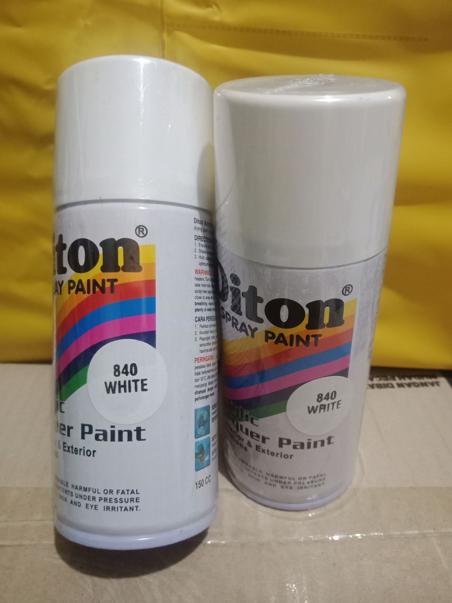 Pilok Pilox Cat DITON Putih / White 840 Putih Glossy 150cc Cat Semprot Diton 150cc | Lazada ...