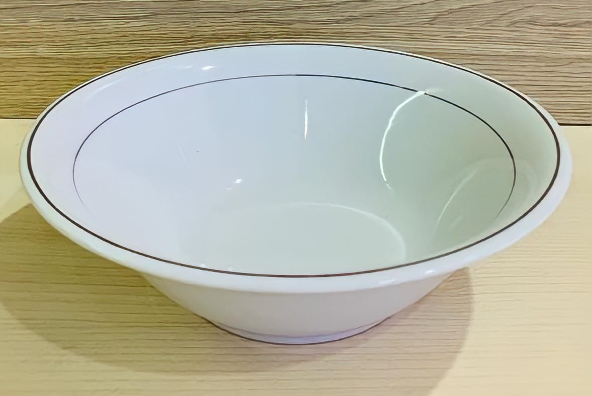 Mangkok Keramik Cantik Putih Lis 7 Inch / Mangkuk Porcelain | Lazada ...