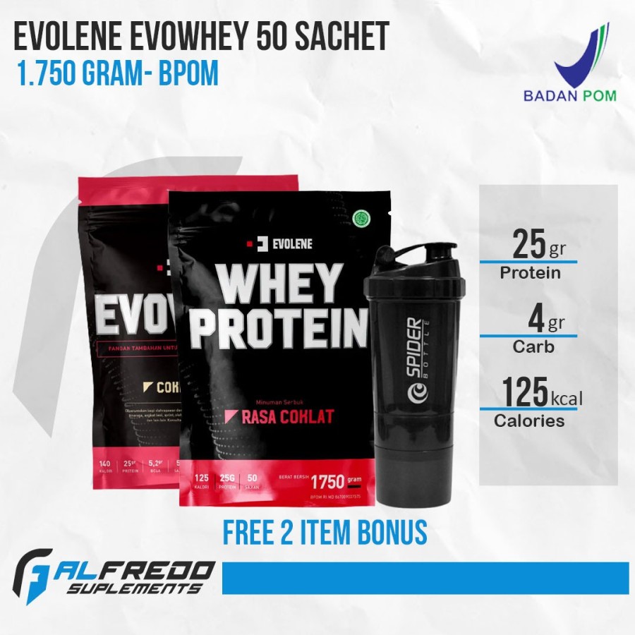 Evolene Evowhey 1.750 Gram 50 Sachet BPOM HALAL Whey Protein | Lazada ...