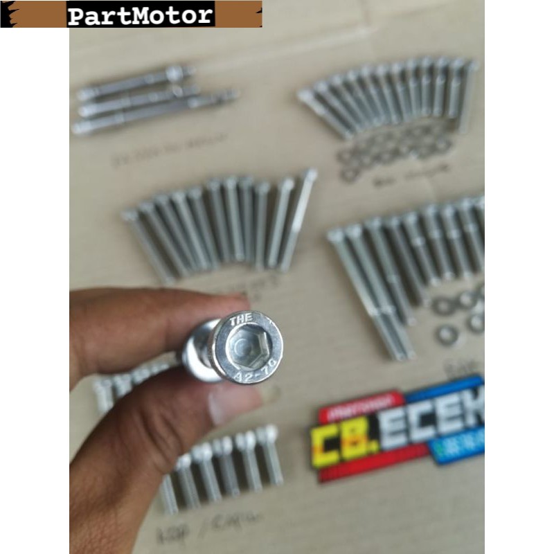 Baut L stenlis pnp mesin CB GL MP Tiger bukan baut probolt heng atau ...