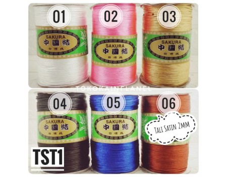 TST1 Tali Satin / Tali China / Tali Shanghai 2mm (Per Meter) | Lazada ...