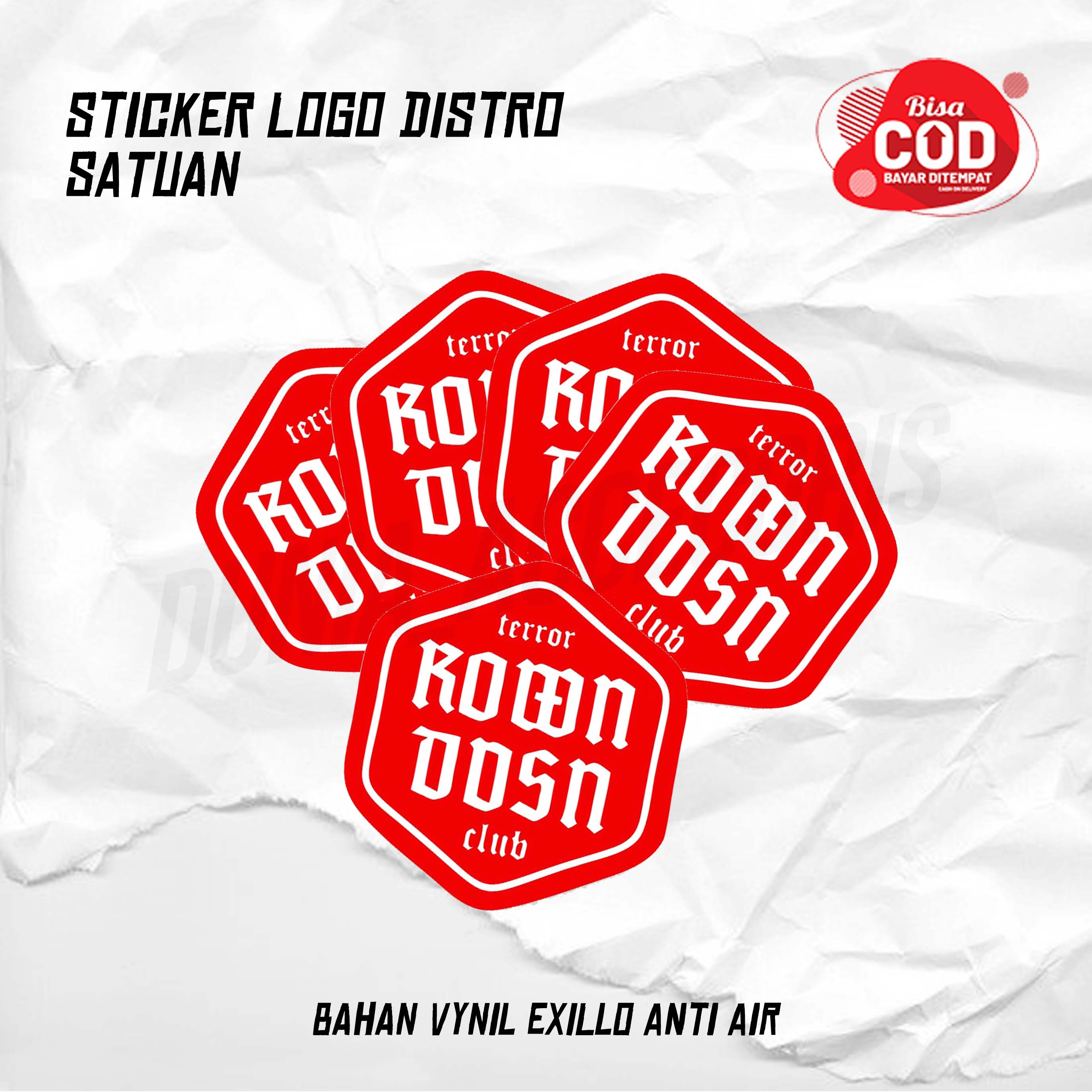 Stiker Print Cut BRAND DISTRO ROWN DIVISION Stiker Printing Laminasi ...