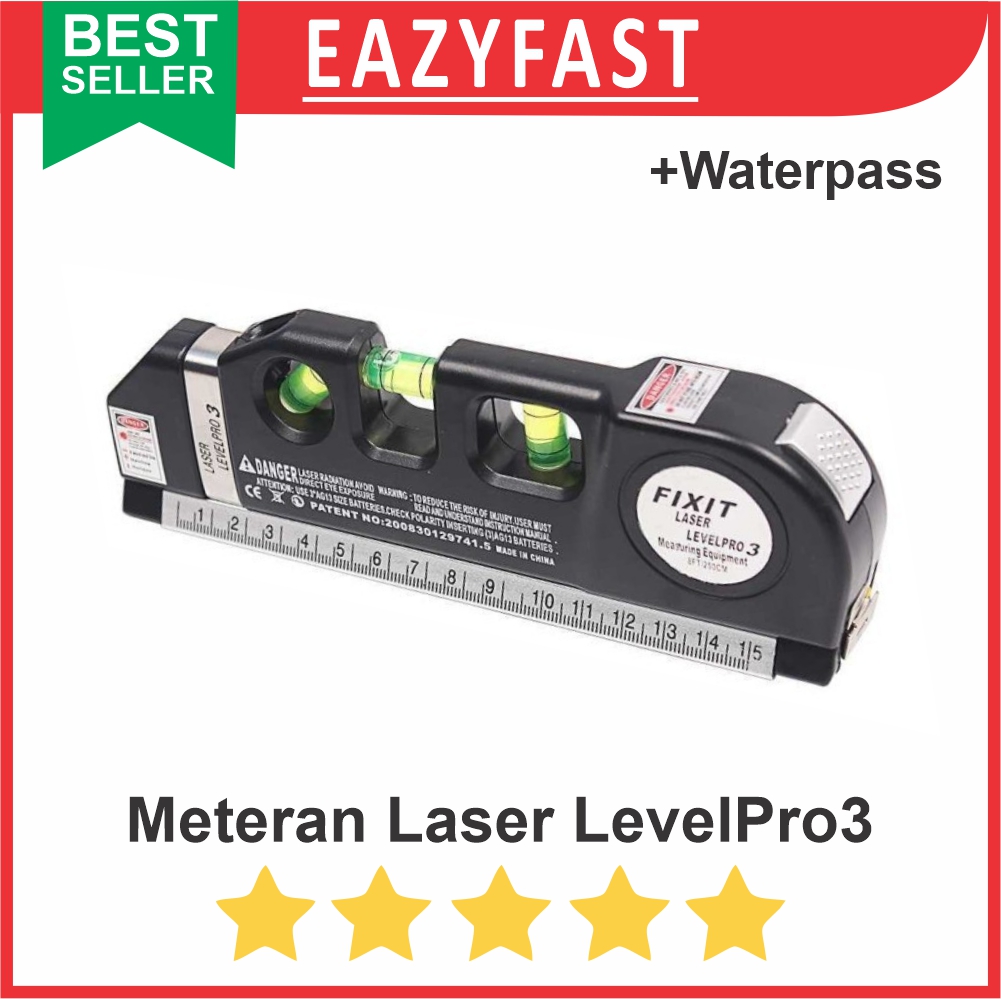 Waterpass Laser Digital Penggaris Meteran Multi Fungsi Fixit LevelPro3 ...