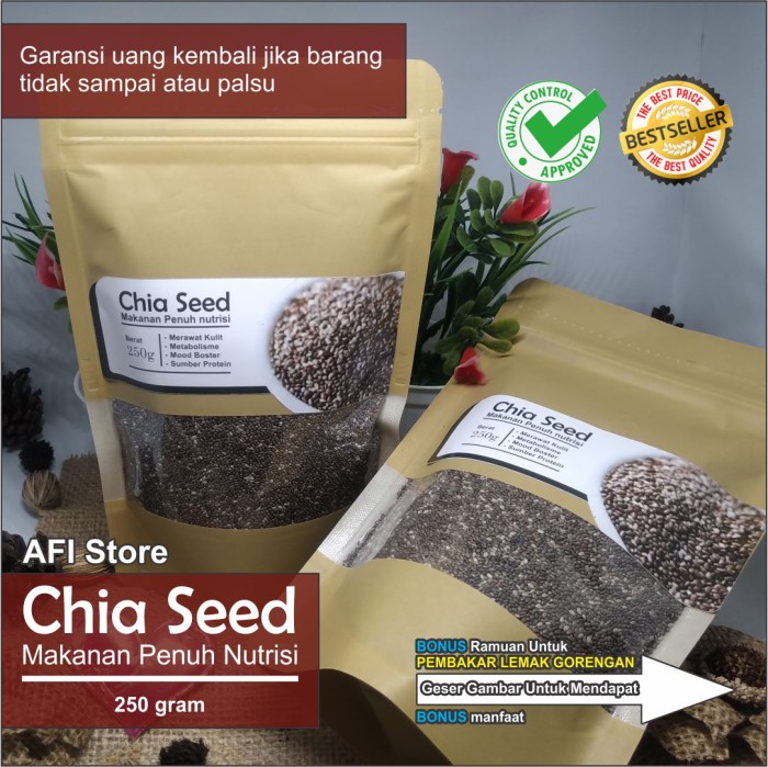 ORGANIC CHIA SEED / CIA SEED / Obat Pencernaan / CIA SEEDS / Obat Diet ...
