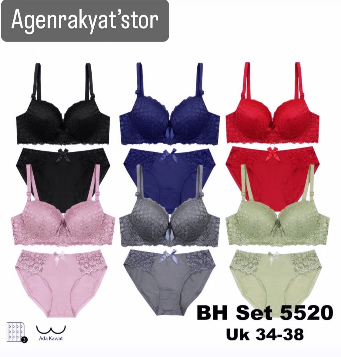 3 SET PAKET HEMAT/ COD BRA SET bh + cd beha BRA SETT BH DAN CD CEWEK IMPORT TERLARIS.BRA SET ...