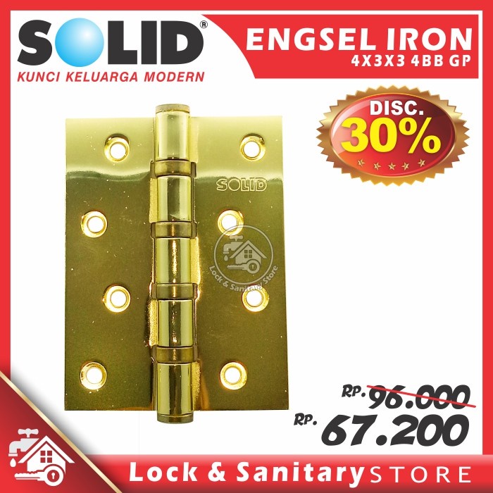 Engsel solid HST SLD 02 4X3X3 4BB GP | Lazada Indonesia